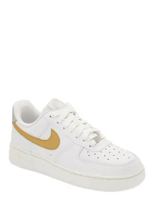 Nike Air Force 1 '07 Sneakers White/ Gold/ Silver