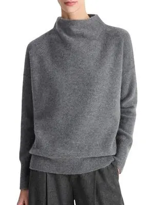 Vince Boiled Cashmere Funnel Neck Pullover - 068hgh-h Graphite