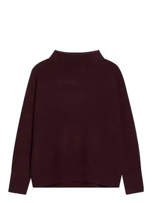 Vince Vince. Boiled Cashmere Funnel Neck Pullover Blackberry