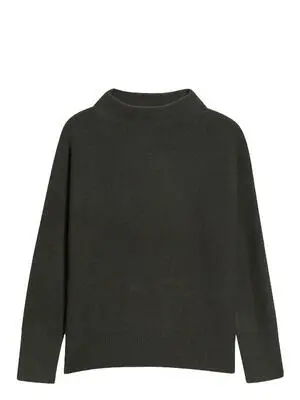 Vince Vince. Boiled Cashmere Funnel Neck Pullover Dark Moss
