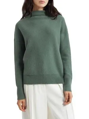 Vince Boiled Cashmere Funnel Neck Pullover - Deep Patina
