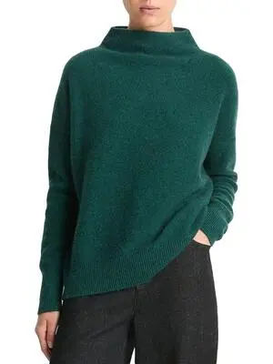 Vince Vince. Boiled Cashmere Funnel Neck Pullover H Jade Lake