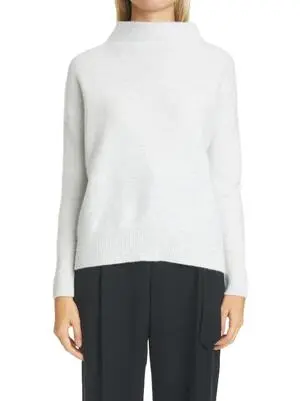 Vince Boiled Cashmere Funnel Neck Pullover - H Platinum