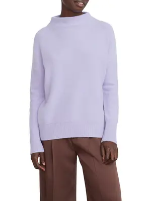 Vince Vince. Boiled Cashmere Funnel Neck Pullover Lily Stone