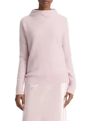 Vince Vince. Boiled Cashmere Funnel Neck Pullover Orchid Stone