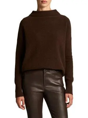 Vince Boiled Cashmere Funnel Neck Pullover - Pinewood