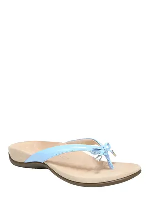 Vionic Vionic Bella II Flip Flop Bluebell Faux Patent Leather