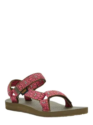 Teva Original Universal Sandal Flower Loom Dark Olive Fuchsia