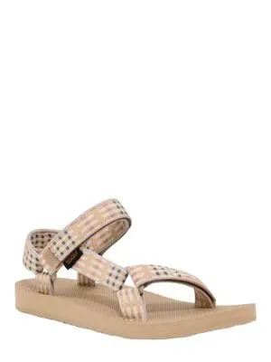 Teva Original Universal Sandal Modern Check Taupe