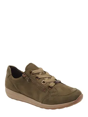 ARA Ara Ollie Lace-up Sneaker Olive Nubuck-lux