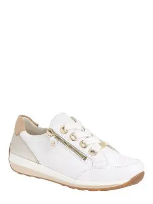 ARA Ollie Lace-up Sneaker - White Daytona/silver Metallic
