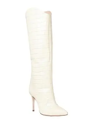 Schutz Schutz Maryana Pointed Toe Boots Eggshell Leather