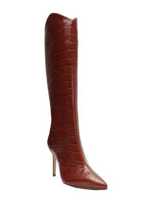 Schutz Schutz Maryana Pointed Toe Boots Red Brown