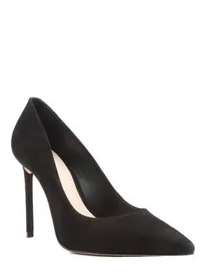 Schutz Pointed Toe Pump - Black Suede