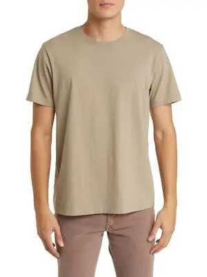 FRAME Logo Cotton T-shirt Stone Beige