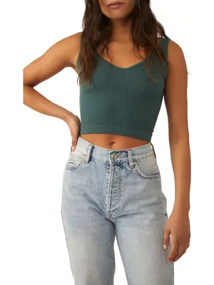Free People Free People Rib Brami Crop Tank Jaded