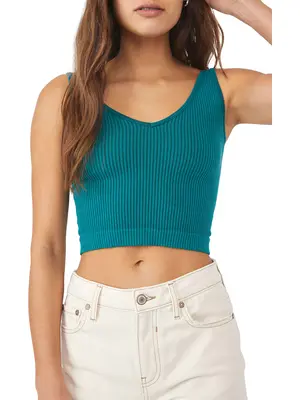 Free People Free People Rib Brami Crop Tank Mermaid Scale
