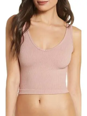 Free People Free People Rib Brami Crop Tank Rose