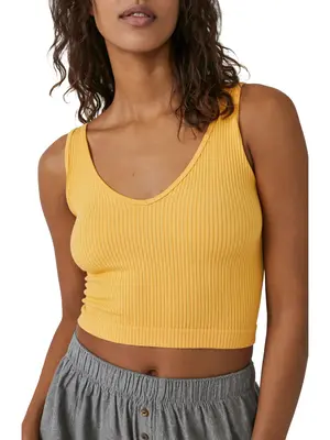 Free People Free People Rib Brami Crop Tank Sun