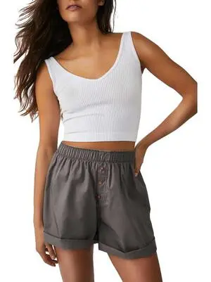 Free People Free People Rib Brami Crop Tank White
