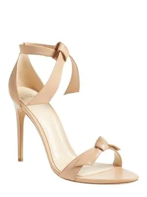 ALEXANDRE BIRMAN Clarita Ankle Tie Sandal - Nude Soft Leather