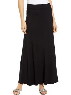 Loveappella Roll Top Maxi Skirt - Black