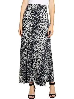 Loveappella Roll Top Maxi Skirt - Gray/black