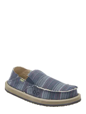 Sanuk Slip-On Sneaker Indigo Stripe