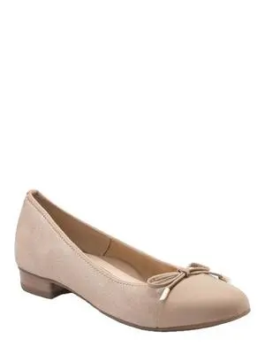 ARA Ara Belinda Ballerina Flat Sand Glitter Metallic/calf Toe