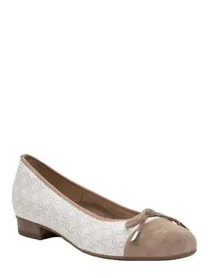 ARA Ara Belinda Ballerina Flat Sand Velour Multi Model