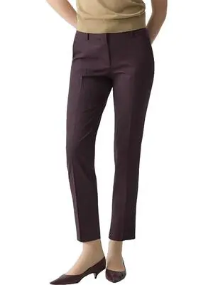 Theory Treeca Crop Trousers - Dark Iris