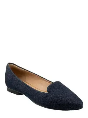Trotters Harlowe Pointed Toe Loafer - Blue Jean