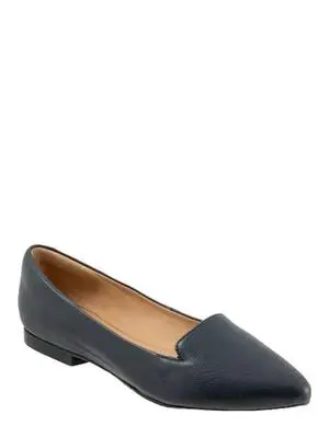 Trotters Harlowe Pointed Toe Loafer - Navy