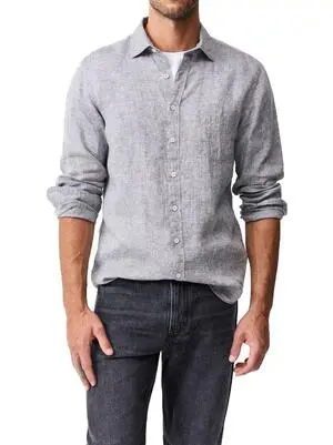 Rodd & Gunn Coromandel Button-up Linen Shirt - Smoke
