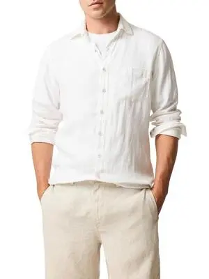 Rodd & Gunn Coromandel Button-up Linen Shirt - Snow