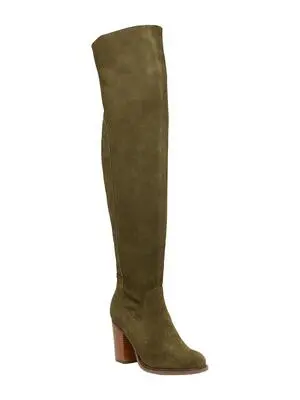 KELSI DAGGER BROOKLYN Logan Over The Knee Boot - Olive