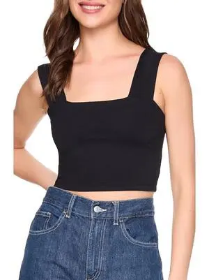 Susana Monaco Crop Tank - Black