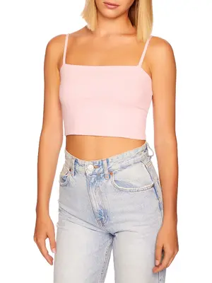 Susana Monaco Crop Tank Pink Cashmere