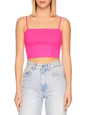 Susana Monaco Crop Tank Punch Pink