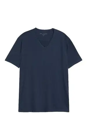 John Varvatos Slim Fit Slub Jersey V-neck T-shirt - Midnight