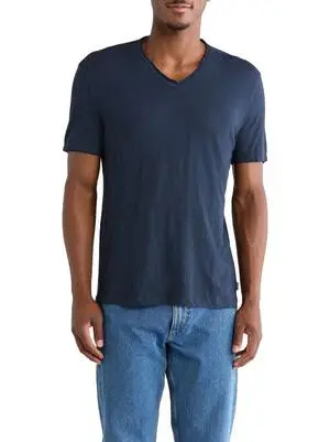John Varvatos Slub Jersey V-neck T-shirt - Midnight