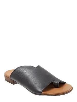 BUENO Bueno Tulla Leather Slide Sandal Black/ Tan Leather