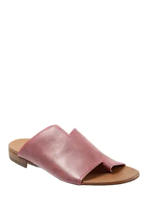 BUENO Bueno Tulla Leather Slide Sandal Bordeaux Leather
