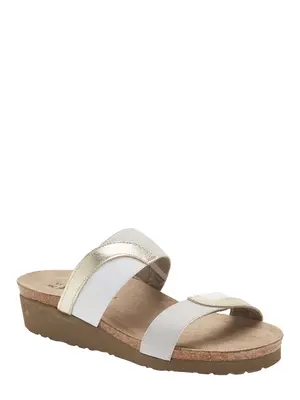 Naot Naot Frankie Slide Sandal Radiant Gold/grey/white