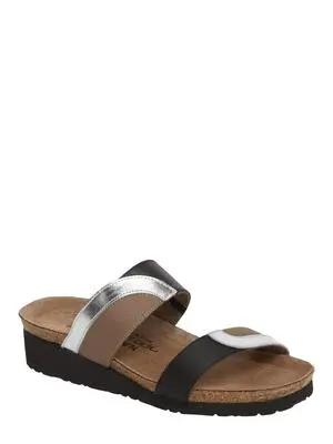 Naot Frankie Slide Sandal - Silver Mirror Leather