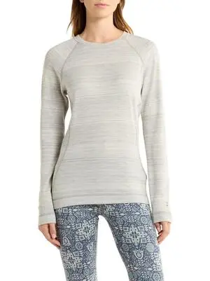 Smartwool Merino 250 Base Layer Crew Top - Light Gray Color Shift