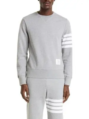 Thom Browne Thom Browne Striped Sleeve Sweatshirt Light Grey