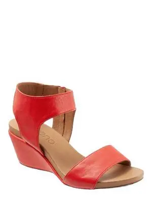 BUENO Bueno Ida Wedge Sandal Red Leather
