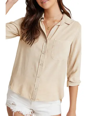 Bella Dahl Bella Dahl Shirttail Button-Up Shirt Soft Khaki