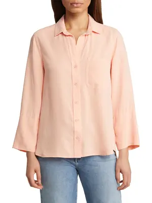 Bella Dahl Bella Dahl Shirttail Button-Up Shirt Sunset Coral